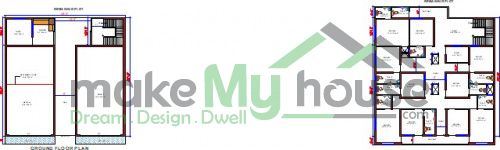 Buy 50x50 House Plan | 50 by 50 Elevation Design | Plot Area Naksha