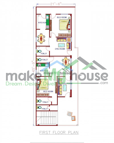 Buy 25x60 House Plan | 25 by 60 Elevation Design | Plot Area Naksha