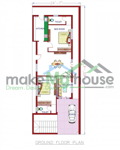 Buy 25x60 House Plan | 25 by 60 Elevation Design | Plot Area Naksha