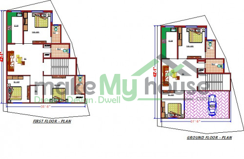 House design | Home design | Interior design | Floor Plan | Elevations