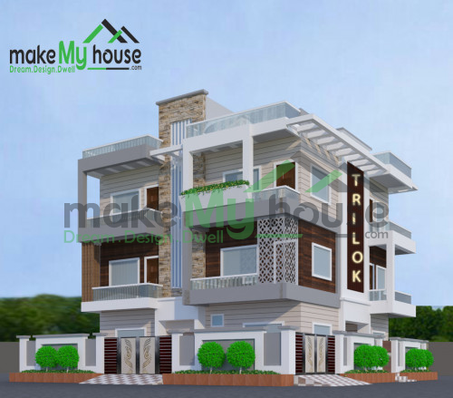 48*48 House plan, 2304 SqFt Floor Plan duplex Home Design- 2159