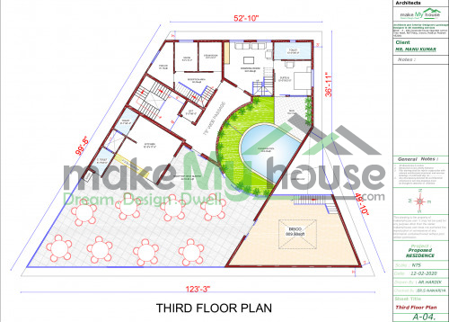123*100 House plan, 12300 SqFt Floor Plan duplex Home Design- 4202