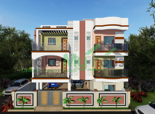 1000+ Exterior-View-Of-Triplex-House Photos | Best Design Ideas For ...