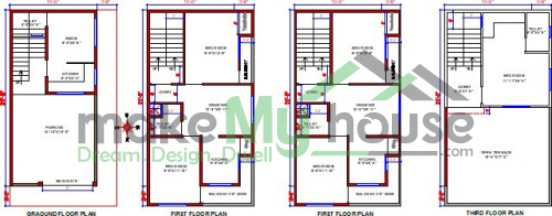 Buy 15x30 House Plan | 15 by 30 Elevation Design | Plot Area Naksha