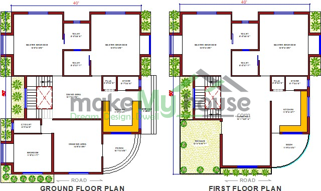 South Facing House Floor Plans 40 X 30 | Floor Roma